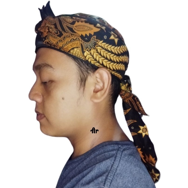 Jual iket udeng blangkon jawa sunda motif batik manggar murah | Shopee ...