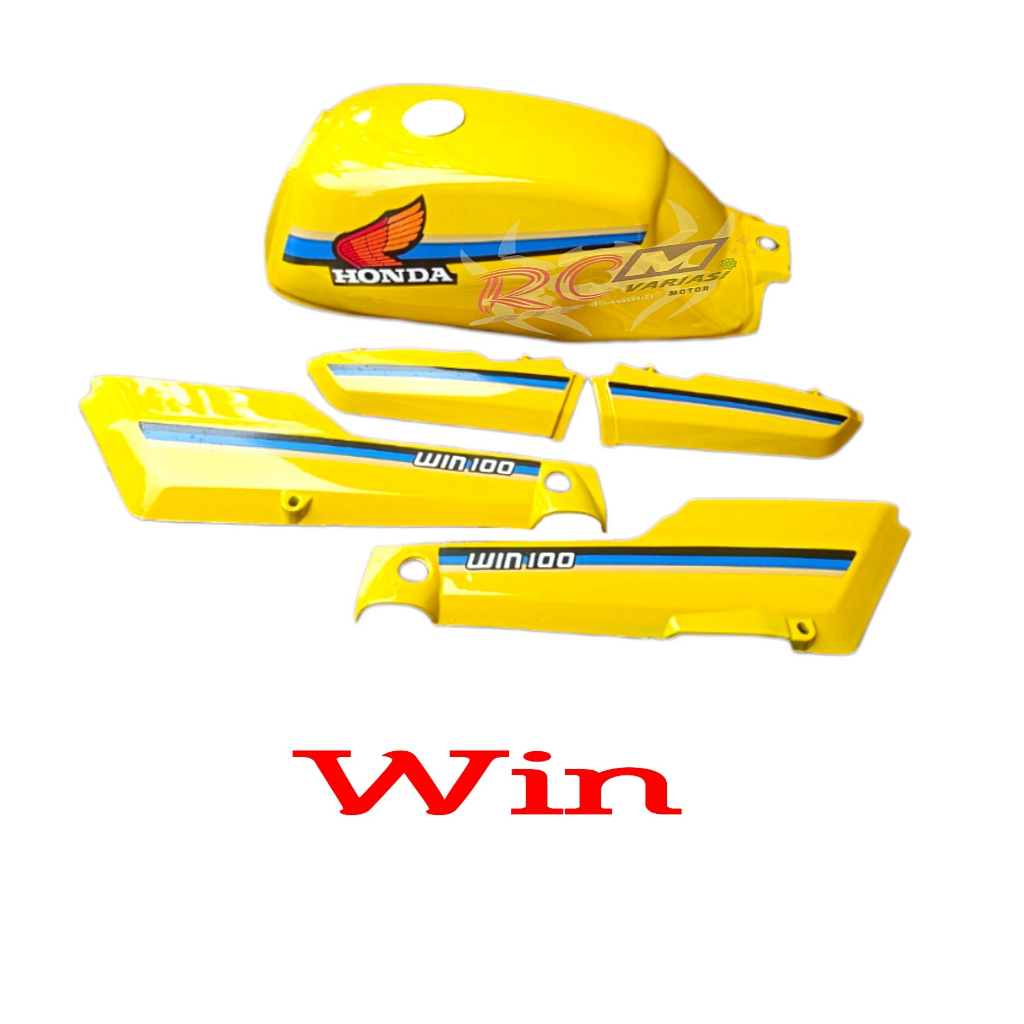 Jual bodi set tangki Honda win set sticker warna kuning | Shopee Indonesia