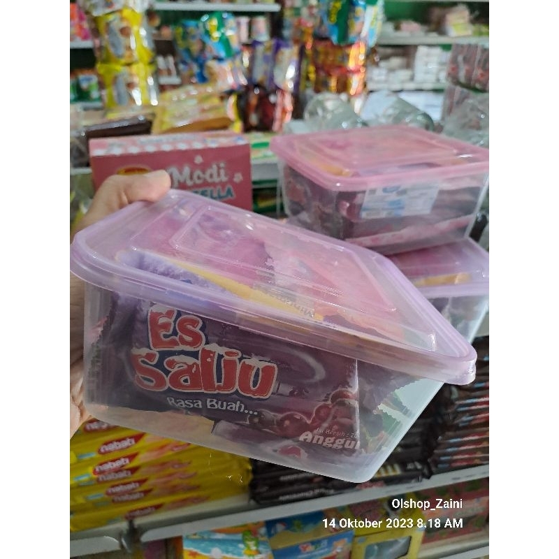 Jual Es SALJU DONALD Rasa buah Anggur Strawberry Mangga, Toples isi 12 ...