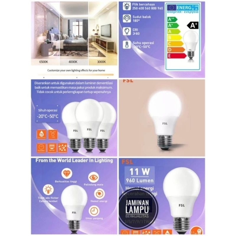 Jual LAMPU LED LIGHTING FSL 6500K 15000 LIFTIME LAMPU FSL 11WATT | Shopee Indonesia