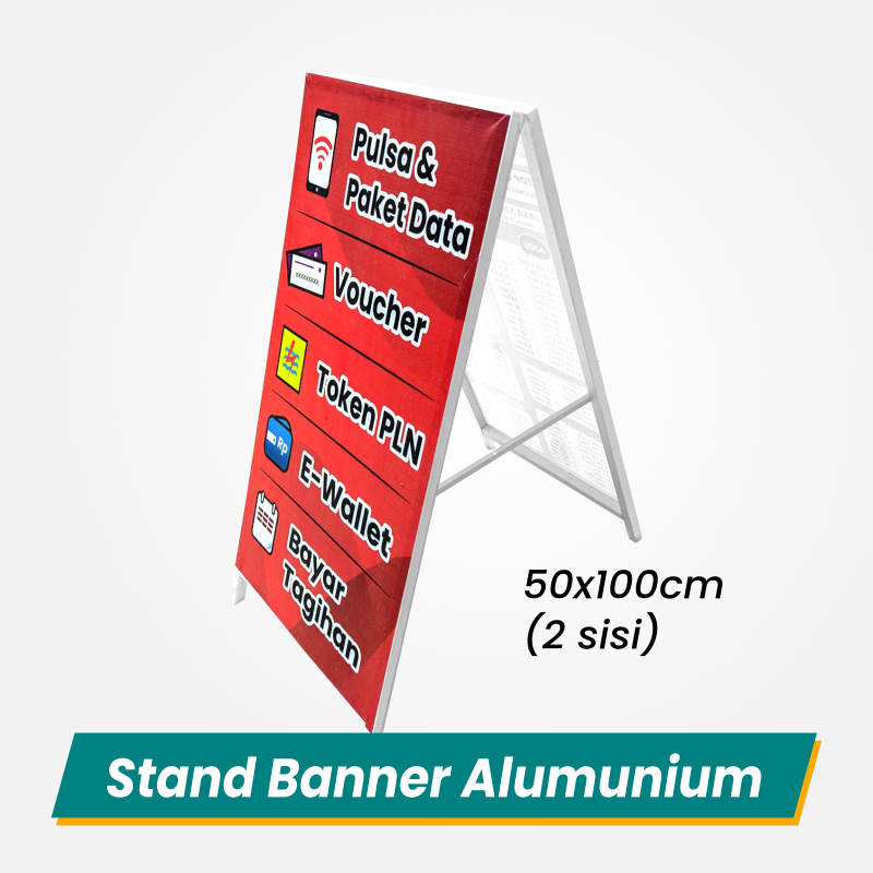 Jual Stand Banner Alumunium Untuk Usaha Konter dan lainnya | Shopee ...