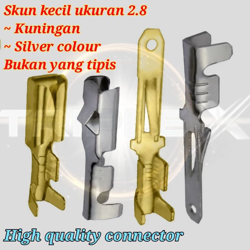 Jual sekun kecil skun kabel female male terminal konektor 2.8 2,8 cowok ...