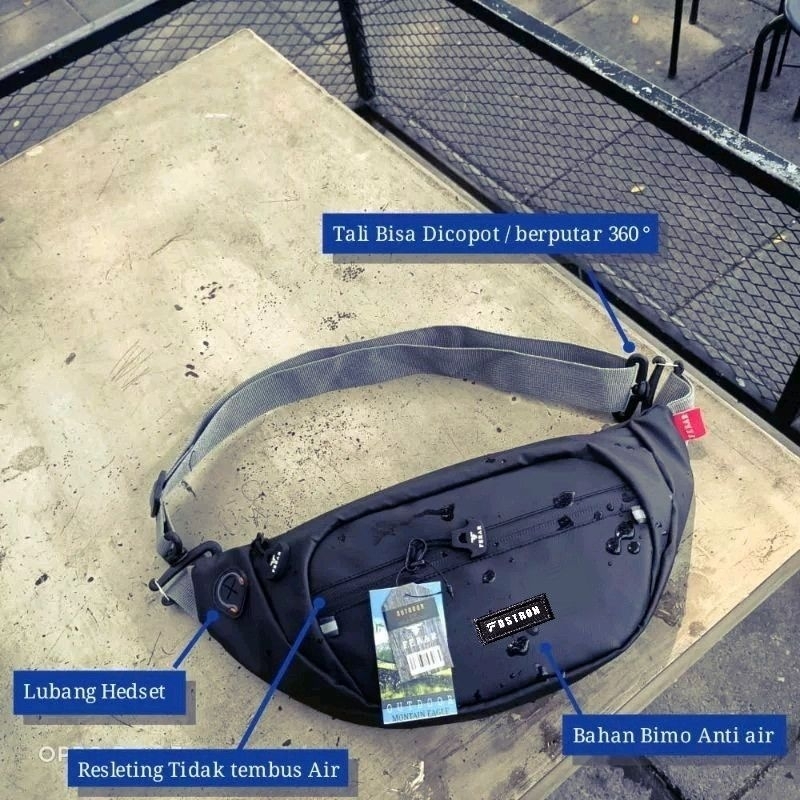Jual Tas Waistbag Waterproof Tas Anti Air Tas Anti Hujan Resleting ...