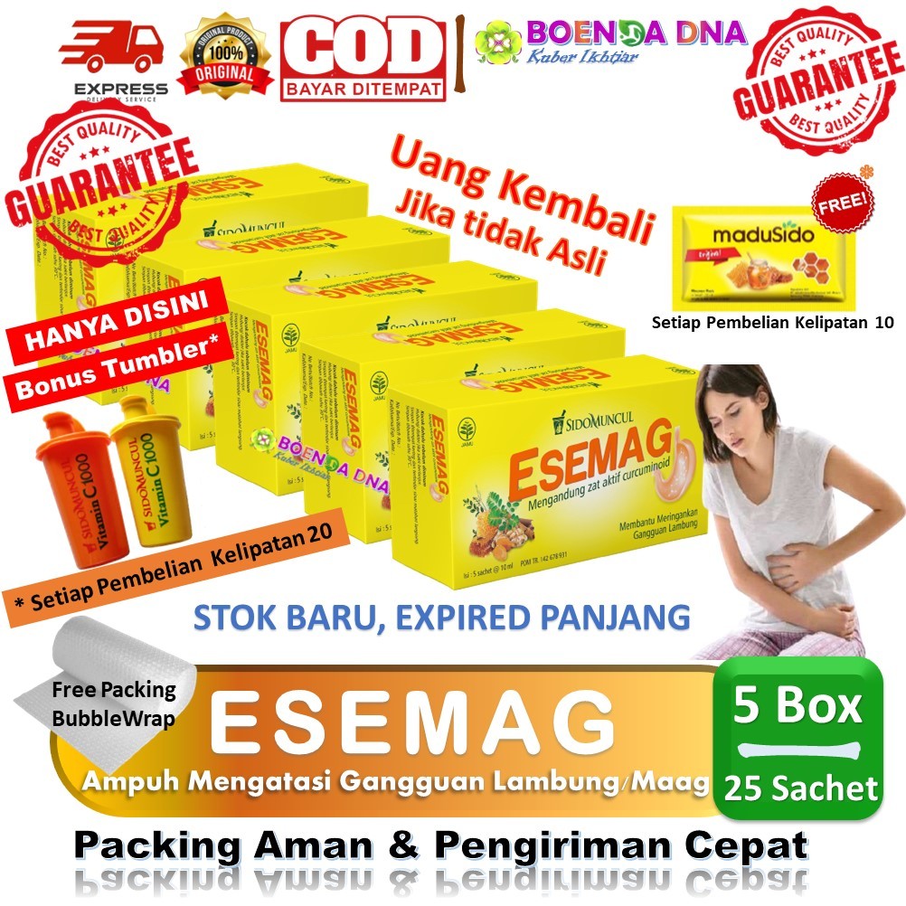 Jual 5 Box Esemag isi 25 Sachet - Meredakan sakit maag BISA COD ...