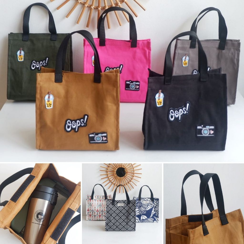 Jual Lunch Bag - Tas/Wadah Bekal Tempat Makan Tumbler Mukena Tas Kanvas ...