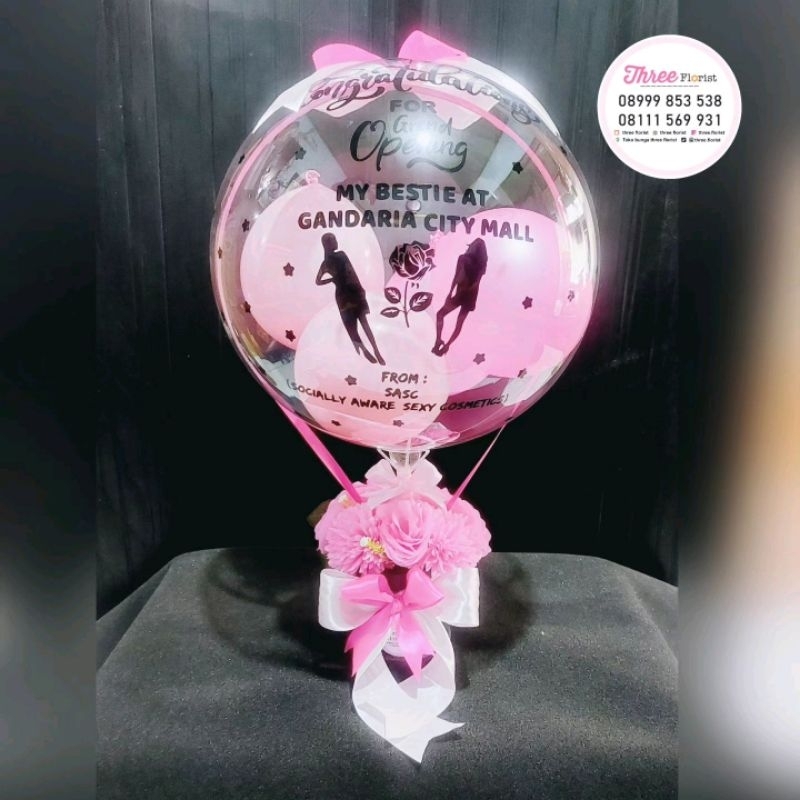 Jual box bunga balon ucapan grand opening usaha baru / box balon bloom ...