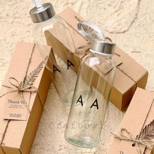 Jual Wedding Souvenir Pernikahan Botol Minum Kaca Tumblr 420ml l Gift ...