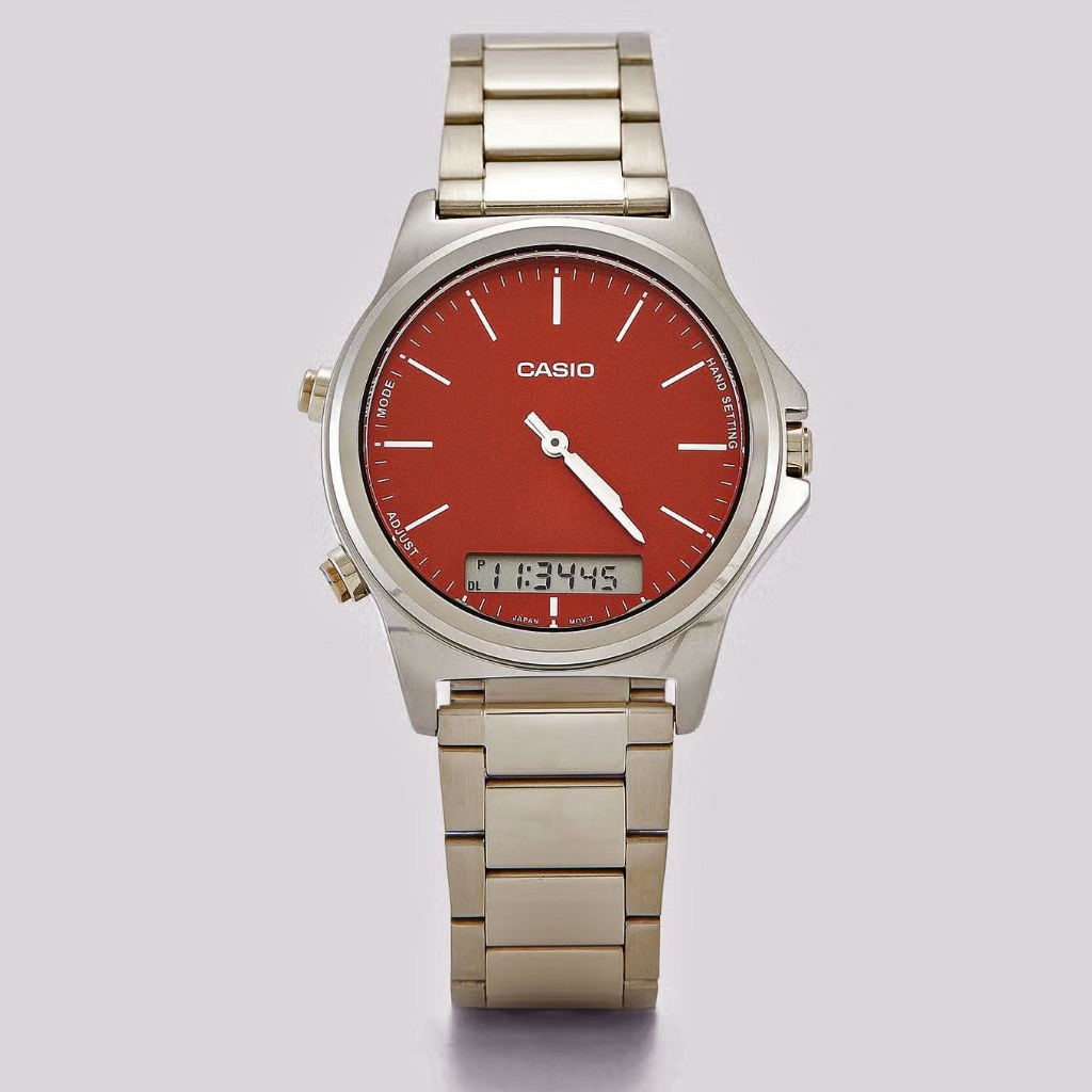 Jual Jam Tangan Pria Analog Digital Casio General MTP-VC01D-5EUDF Red ...