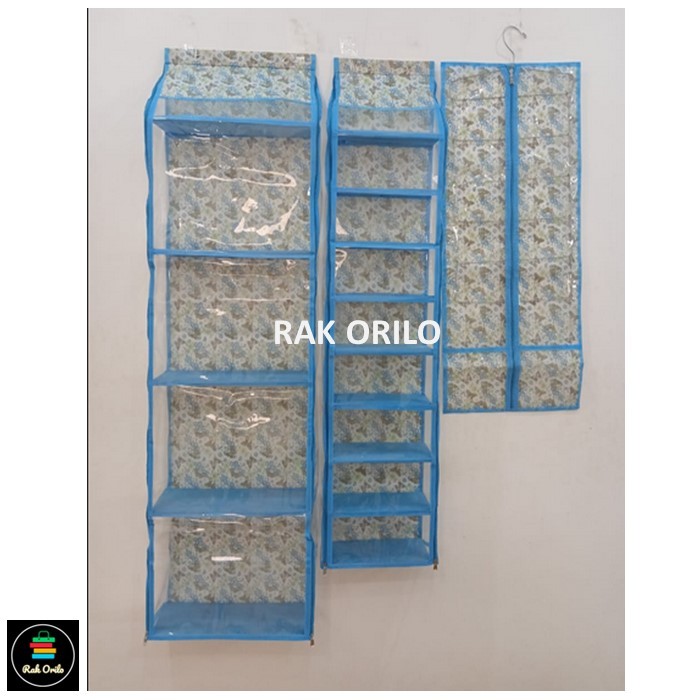 Jual RAK ORILO RAK SET 3IN1 BUNGA PREMIUM RAK TAS RAK SEPATU RAK JILBAB ...