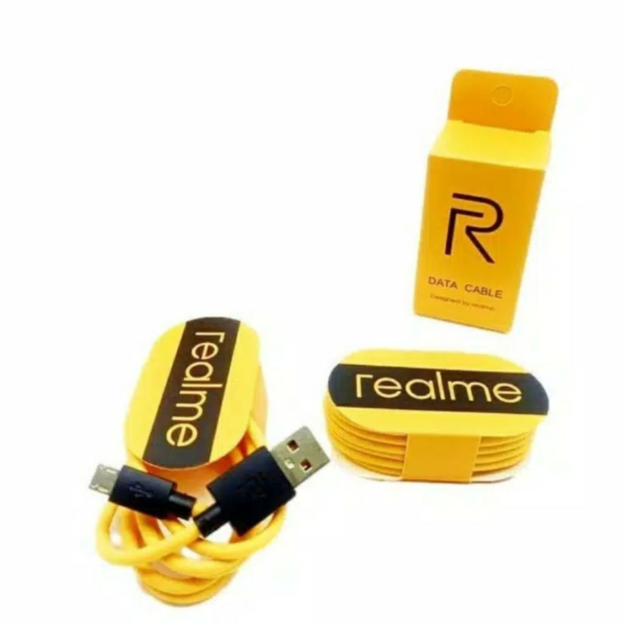 Jual Kabel Data Realme ( Micro ) usb Fast Charging Warna Kuning 1 Meter ...