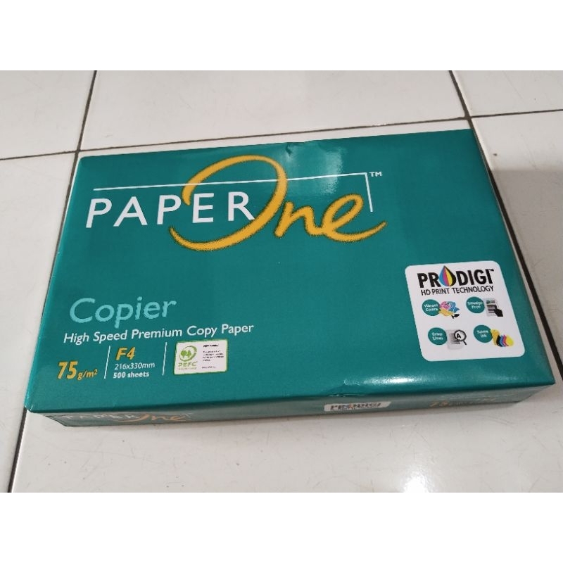 Jual kertas hvs 75 gsm F4 paper one-1 rim | Shopee Indonesia