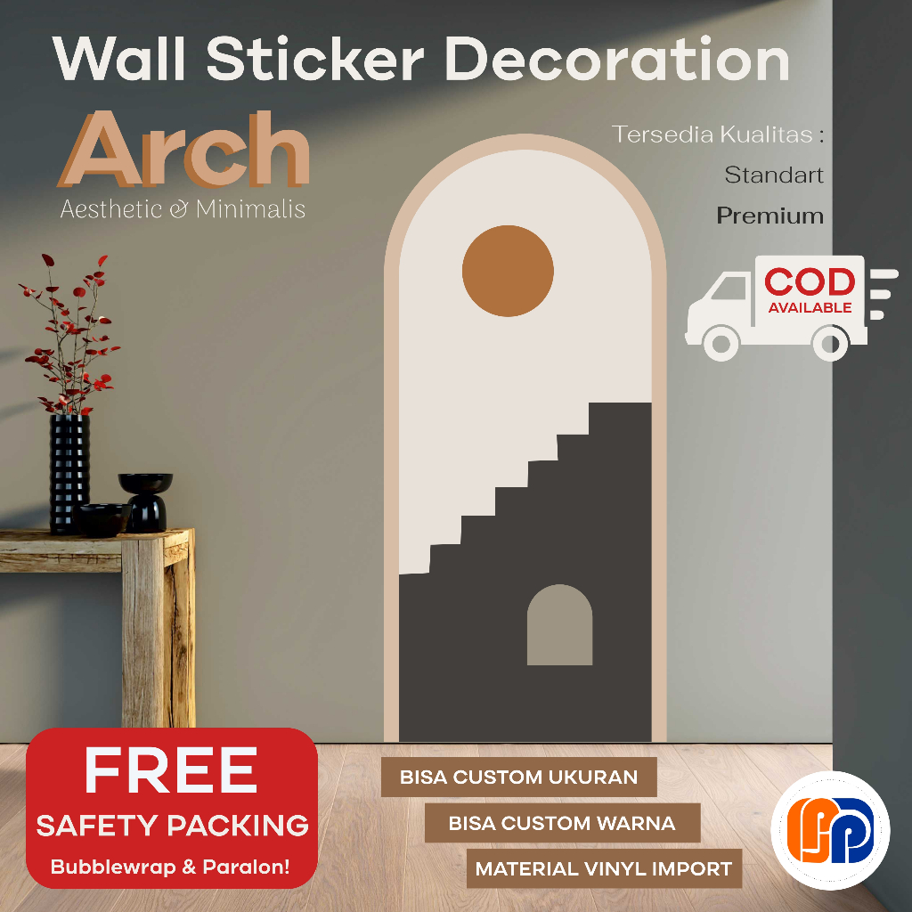 Jual STIKER DINDING / WALL STICKER DEKORASI RUMAH ARCH AESTHETIC DESIGN ...