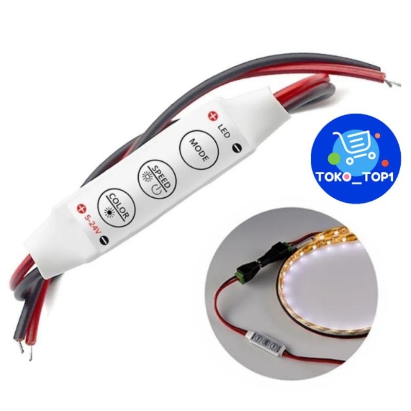 Jual LED CONTROLLER MODUL LED - LED DIMMER PENGATUR LED DIMMER 12-24V ...