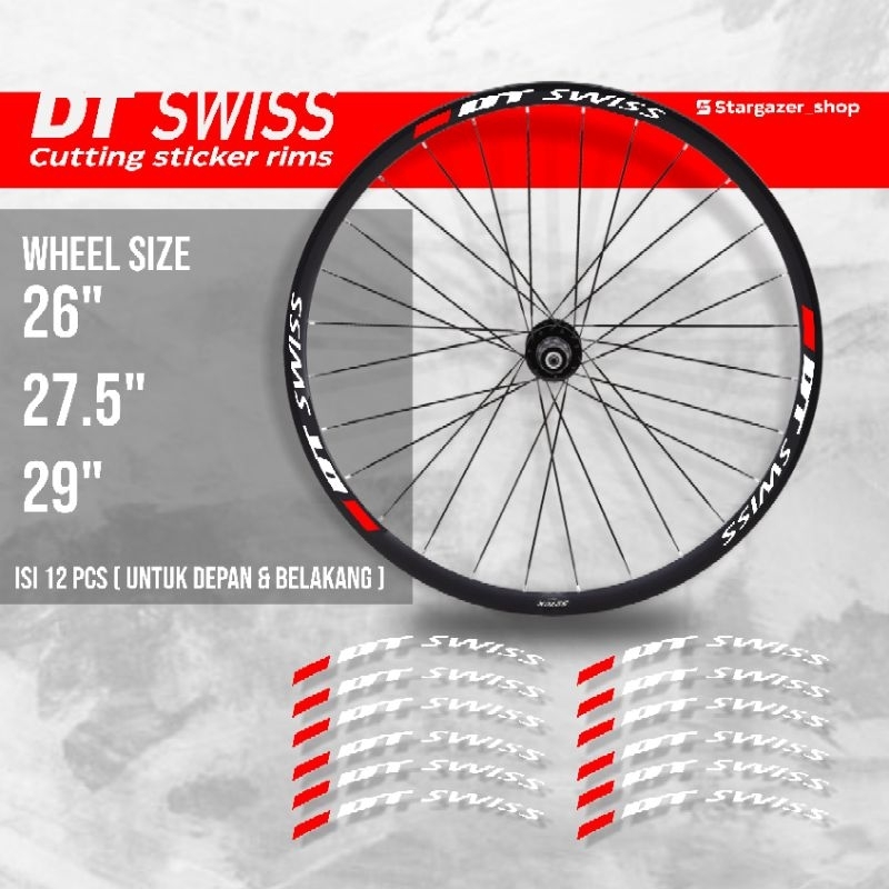 Jual cutting sticker RIMS sepeda gunung MTB dt Swiss | Shopee Indonesia