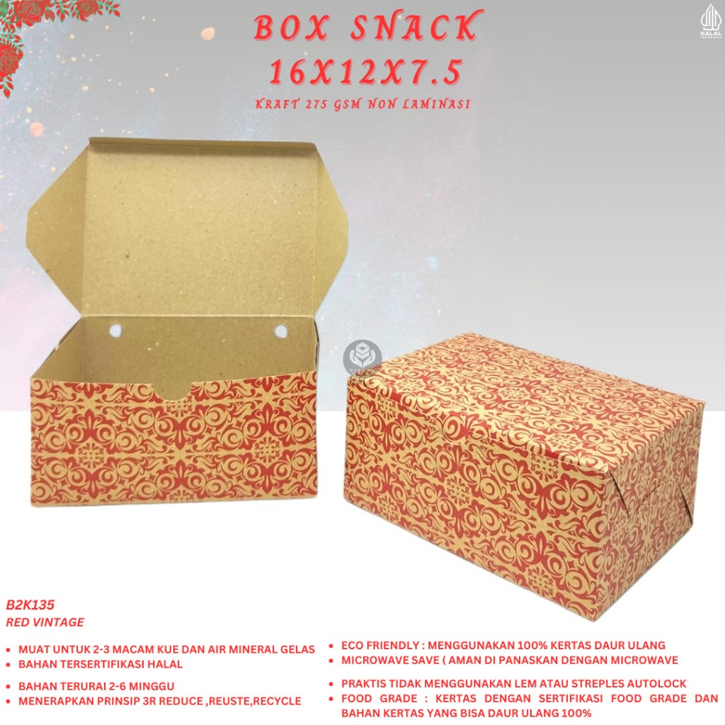 Jual Snack Box 16x12 Box Snack (B2K135-16X12X7.5 Cm) | Shopee Indonesia