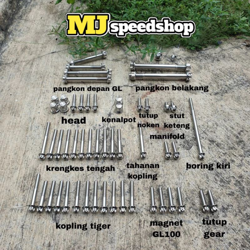 Jual BAUT MESIN GL 100 PROBOLT STAINLESS ORIGINAL THAILAND | Shopee ...