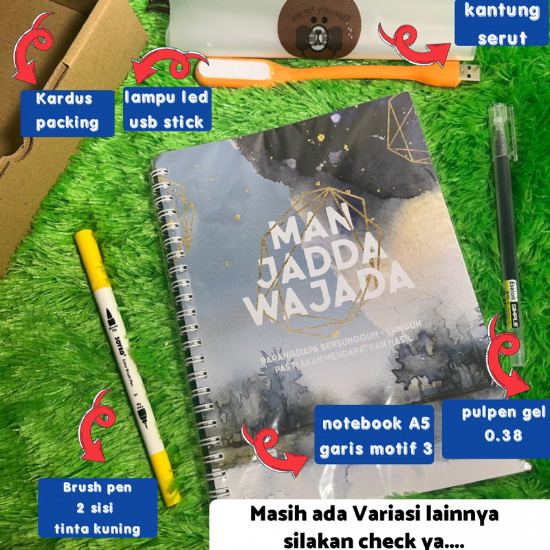 Jual Buku catatan estetik Notebook A5 Motivasi satu set dengan pulpen ...