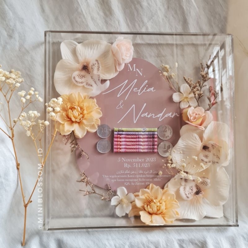 Jual NOMA Bingkai Mahar Akrilik / Mahar Minimalis / Mahar Pernikahan ...