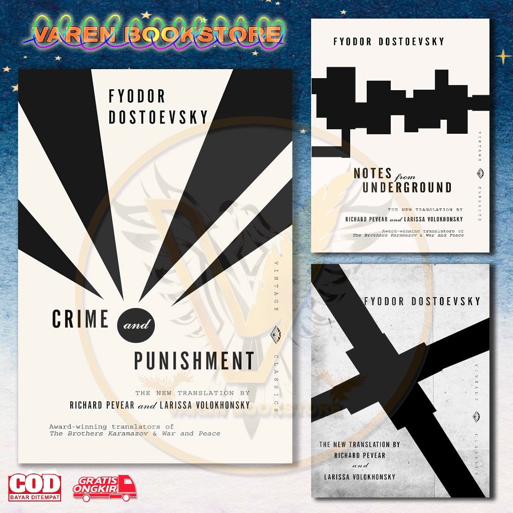 Jual Crime and Punishment, Notes from Underground, The Idiot by Fyodor ...