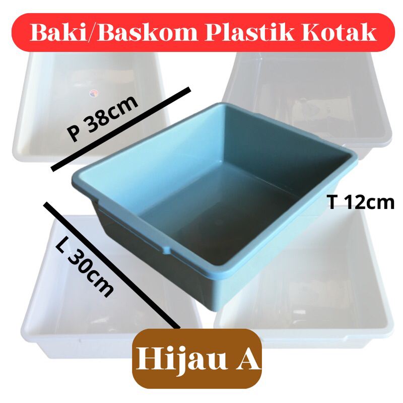 Jual KOTAK PLASTIK / BAKI PLASTIK [12pcs] / BASKOM KOTAK MURAH | Shopee ...