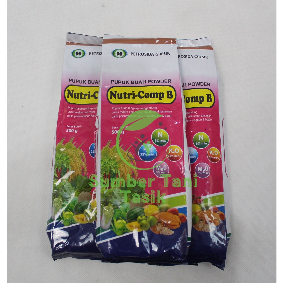 Jual Pupuk Nutricom B/Nutri-Comp B 500 Gram Pupuk An-organik Pertumbuhan, Pembungaan Dan ...
