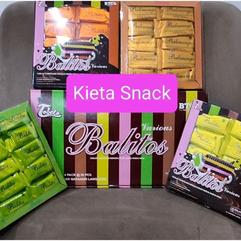 Jual Cokelat Tobelo Balitos Kombinasi 1 dus 4 pak@20 pcs | Shopee Indonesia