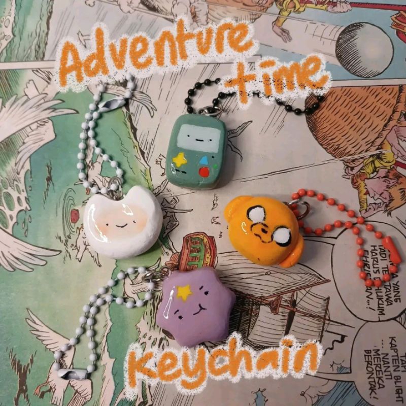 Jual ADVENTURE TIME handmade keychain/ gantungan kunci adventure time ...