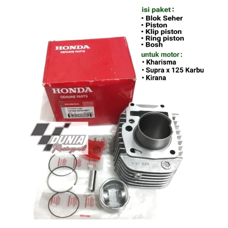 Jual Blok Seher Set KOMPLIT Piston KHARISMA SUPRA X 125 Karbu Kirana Kph | Shopee Indonesia