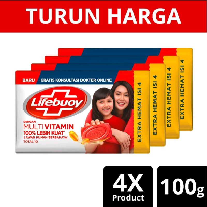 Jual Lifebuoy batang merah ( 4 x 110gr) | Shopee Indonesia