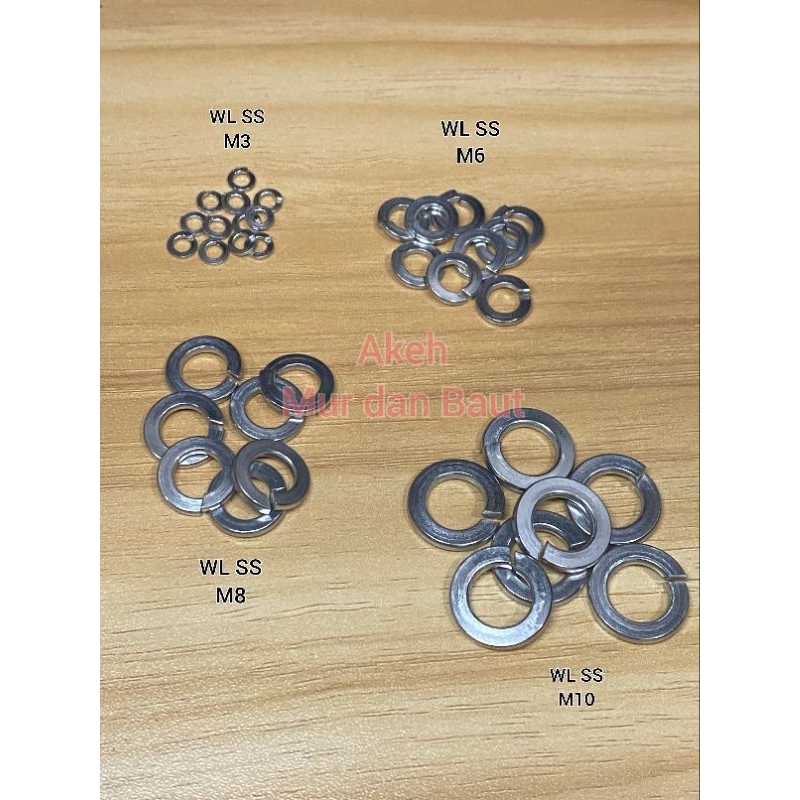 Jual Ring Per Stainless 304 M3/M6/M8/M10 / Ring WL Spring Lock Washer ...