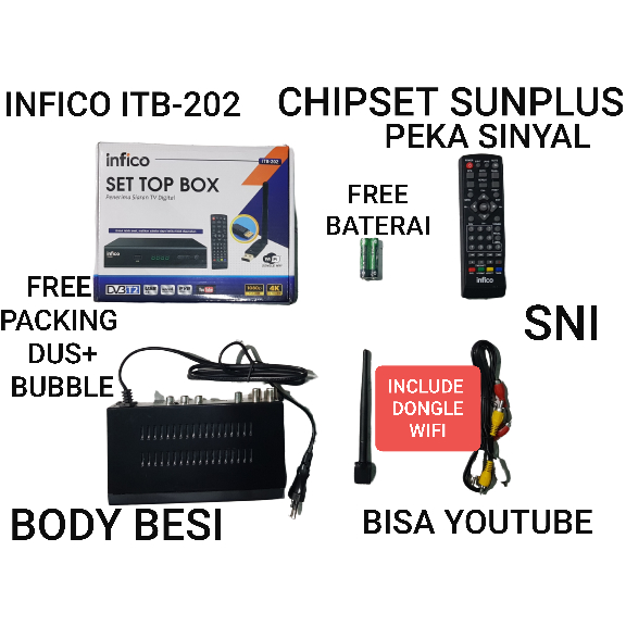 Jual PROMOOOO!!! STB INFICO ITB-202 FREE DONGLE WIFI SET TOP BOX ...