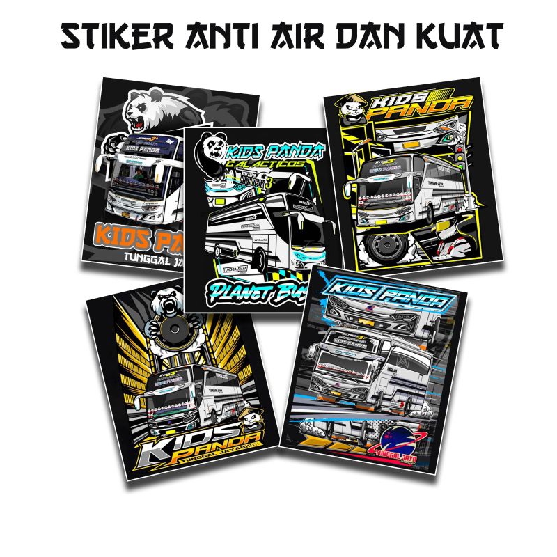 Jual Stiker Bismania Kids Panda { isi 5 pcs } Sticker Tempelan Bis ...