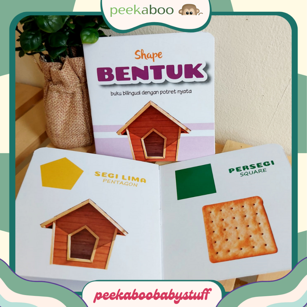 Jual MINI BOOK - TEMA BENTUK || BUKU PENGENALAN ANAK BAYI BILINGUAL ...