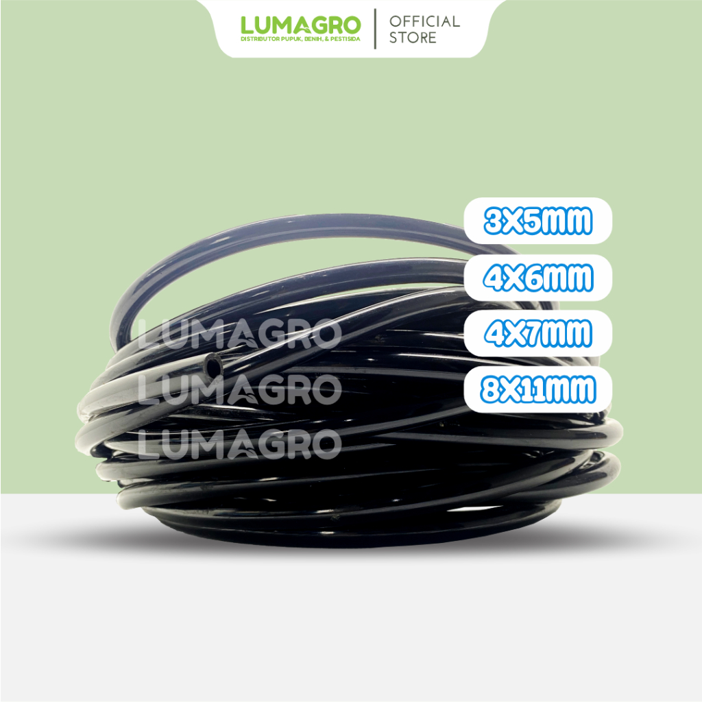 Jual Selang HDPE 5mm 6mm 7mm 11mm Hitam Per Meter Alat Sistem Irigasi ...