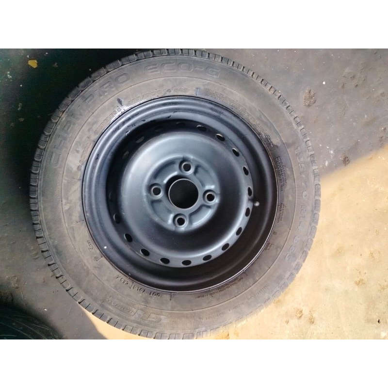 Jual Velg kaleng Avanza pcd 4x114 lebar 5 inchi bonus ban | Shopee ...