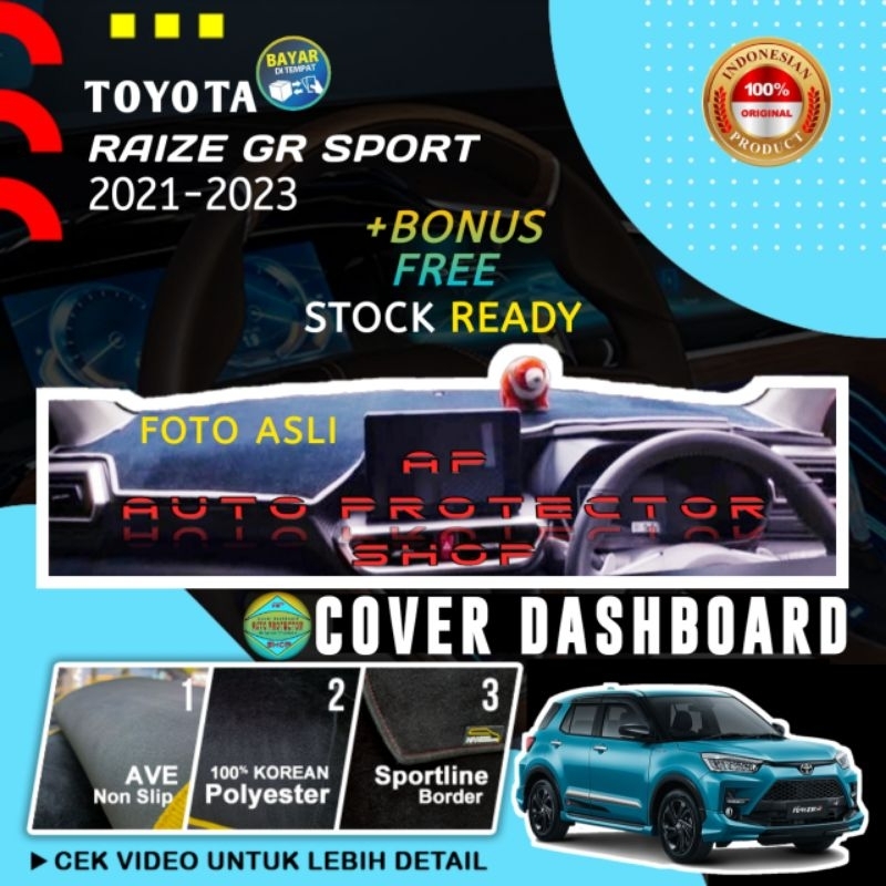 Jual Cover Dashboard Toyota Raize GR Sport Turbo Alas Pelindung ...
