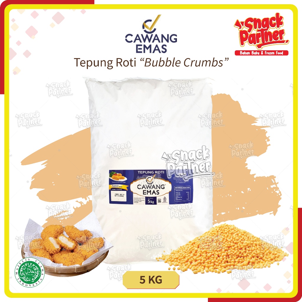 Jual CAWANG EMAS BUBBLE CRUMBS 5 KG - Tepung Roti Crumb Crumble Nugget ...