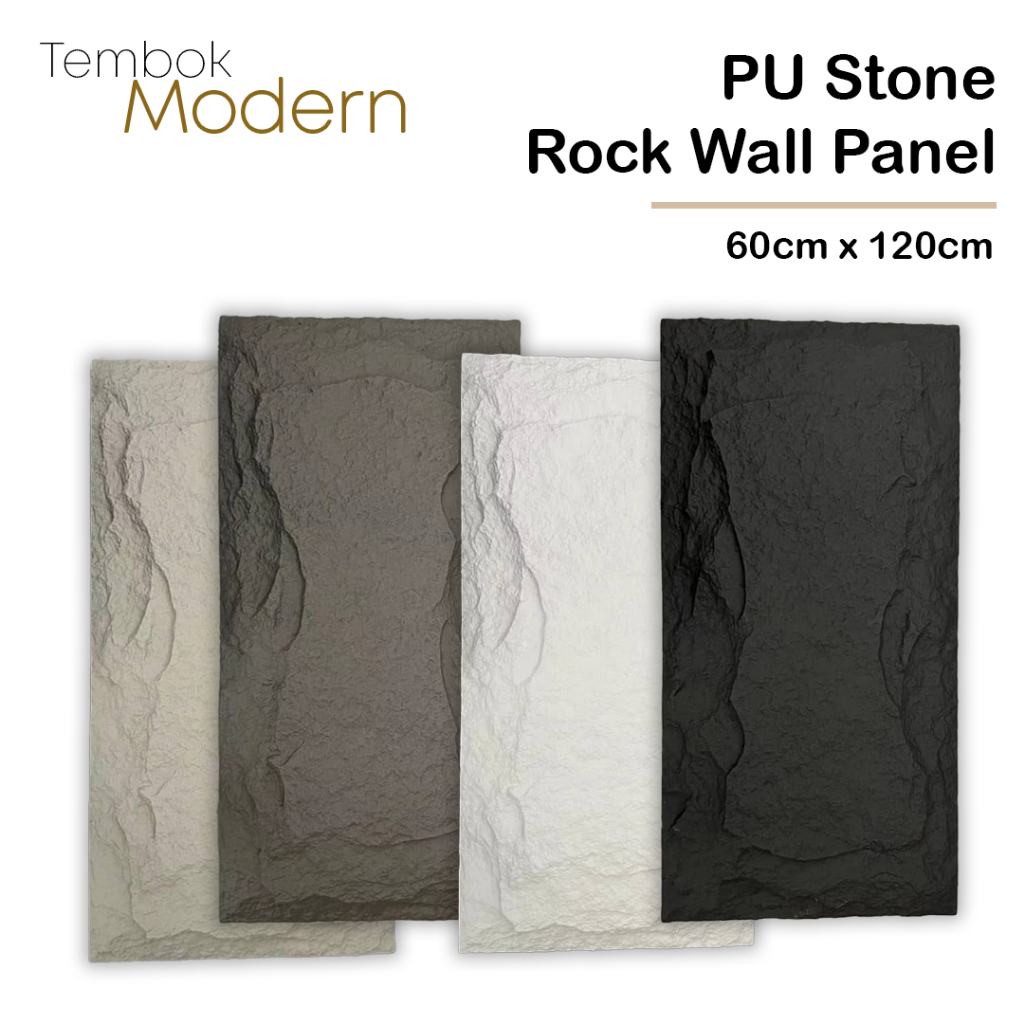 Jual PU Stone Rock Panel Dinding Aesthetic Motif Batu 120 CM x 60 CM x ...