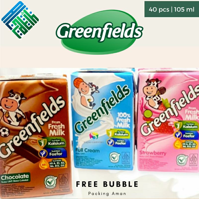 Jual Greenfields Susu UHT / 40 pcs X 105 ml / Full Cream, Chocolate, dan Strawberry | Shopee ...