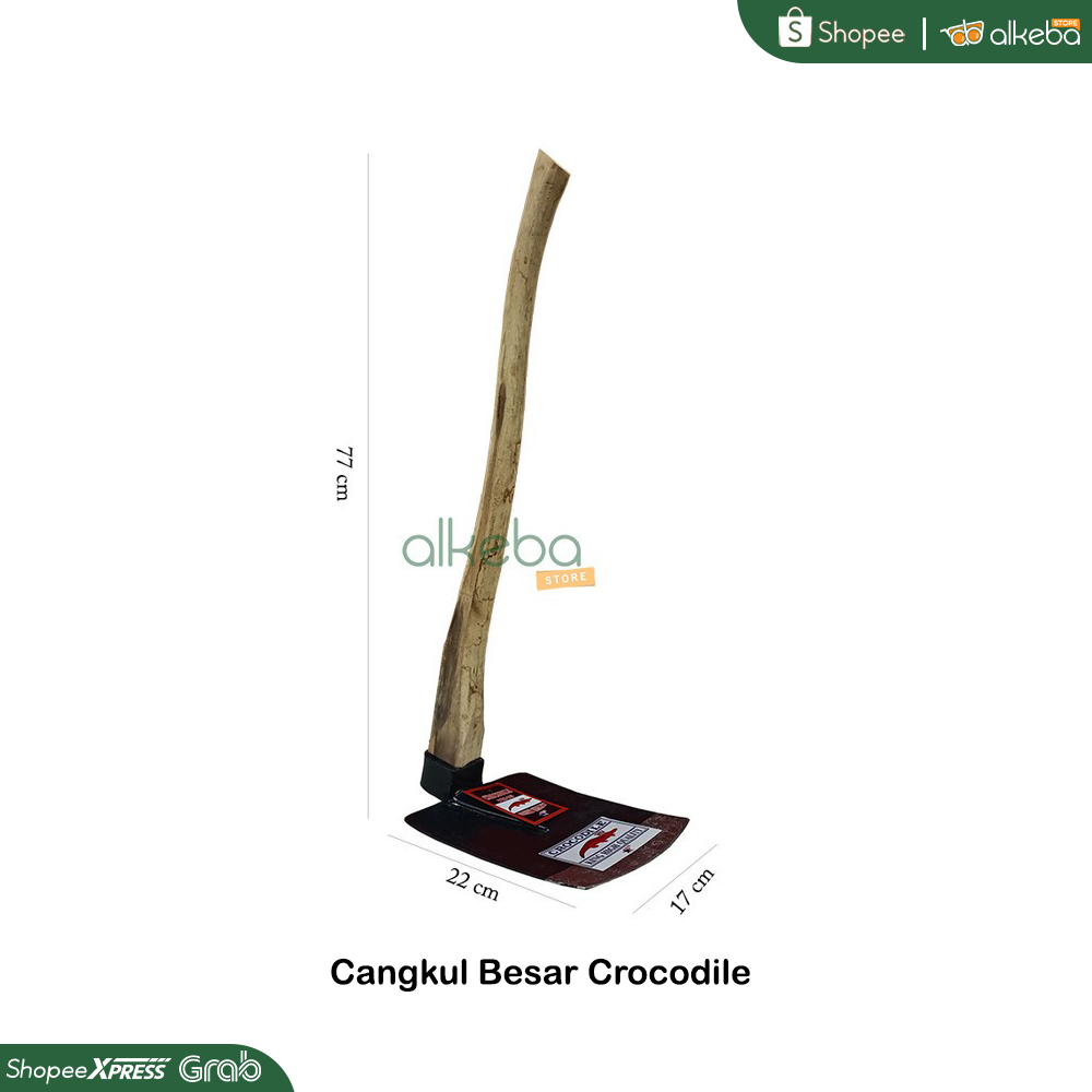 Jual Cangkul besar gagang kayu merk crocodile Pacul kuat kokoh bagus ...