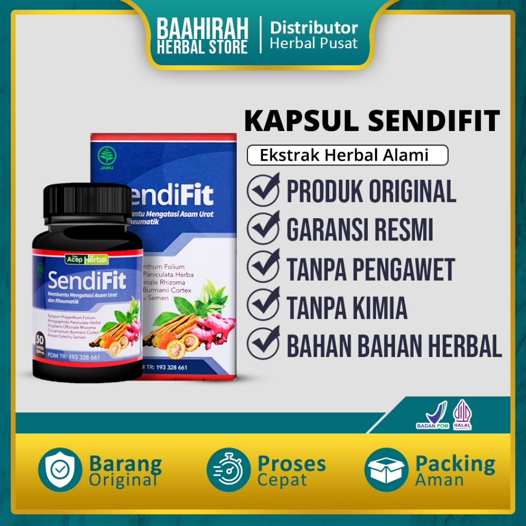 Jual Sendifit Kapsul Obat Asam Urat Reumatik Nyeri Sendi Herbal