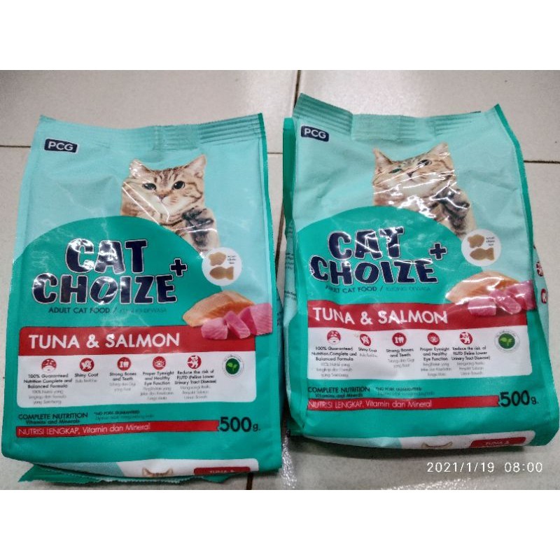 Jual CAT CHOIZE PLUS TUNA SALMON ADULT 500GR CAT CHOIZE PLUS 500GR TUNA ...