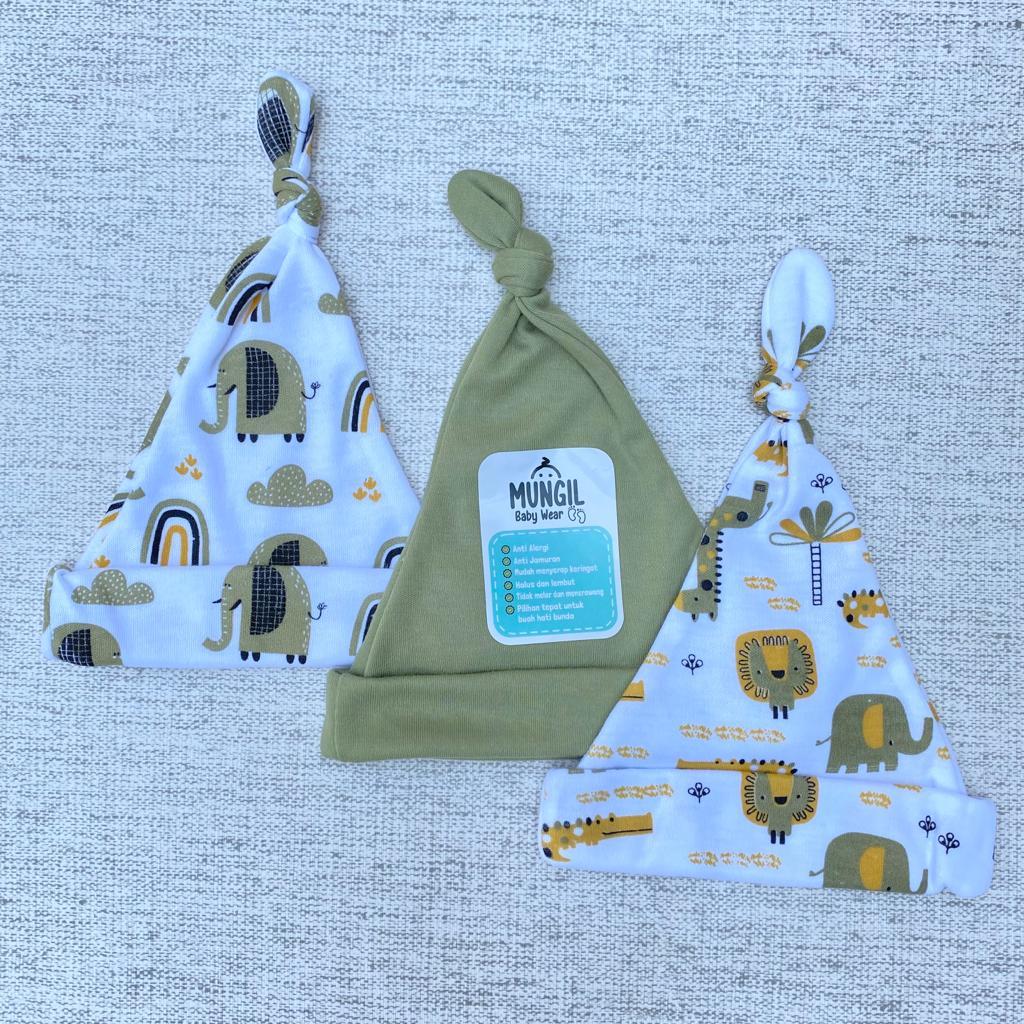 Jual 3 PCS kupluk bayi baru lahir kuncung sablon lucu SERIAN AVOCADO ...