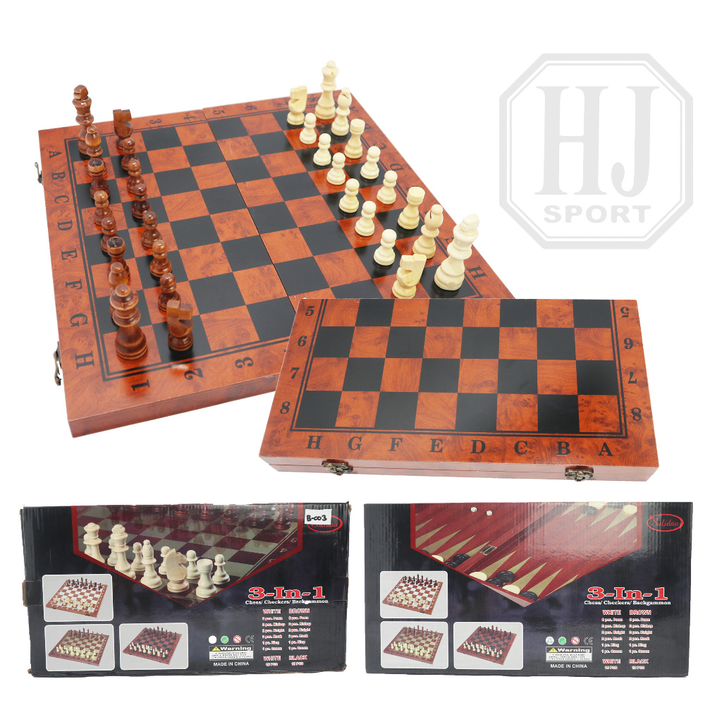Jual Papan Catur Sulida Kayu Premium 3 in 1 Motif Corak (S/M/L ...