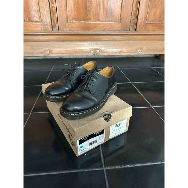 Jual Dr Martens Docmart 1461 Black Smooth | Shopee Indonesia