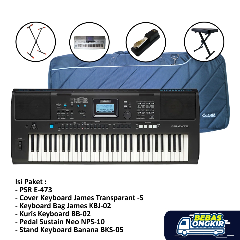 Jual Paket Royal KEYBOARD YAMAHA PSR E473 / PSR E 473 / PSR-E473 | Shopee Indonesia