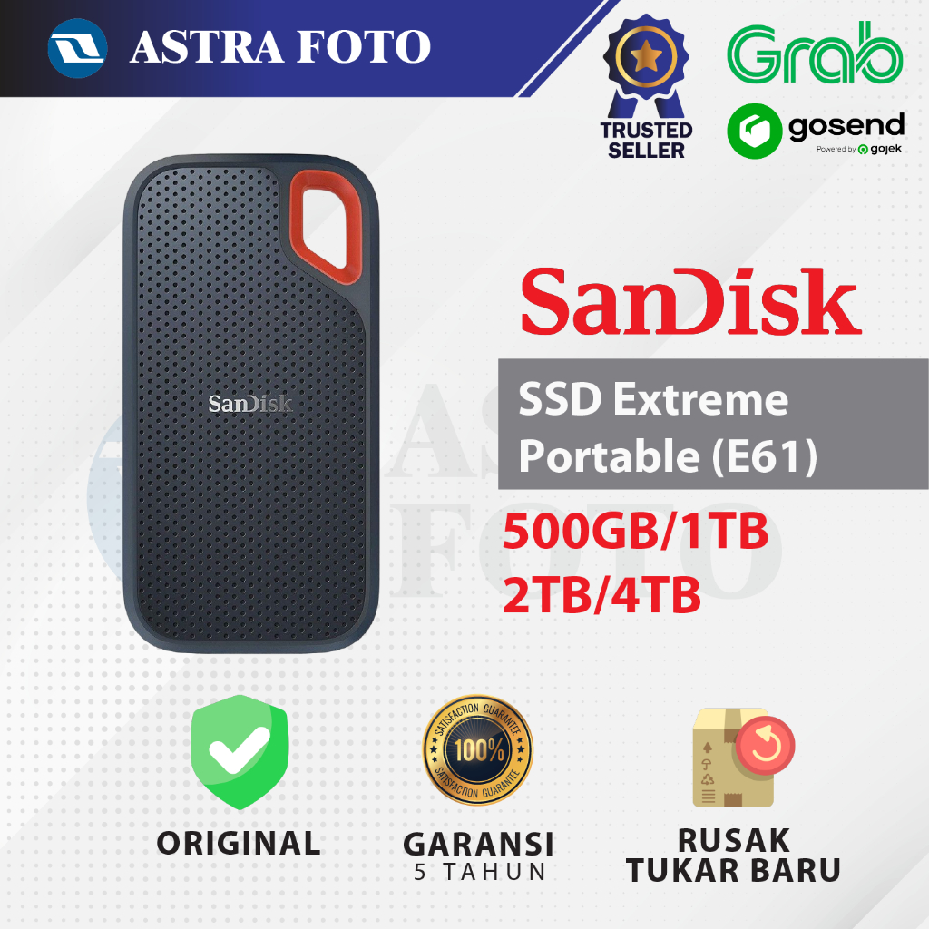 Jual SanDisk 4TB 2TB 1TB 500GB 480GB SSD Portable | Extreme | Extreme PRO - E30 1TB|520mb/s ...