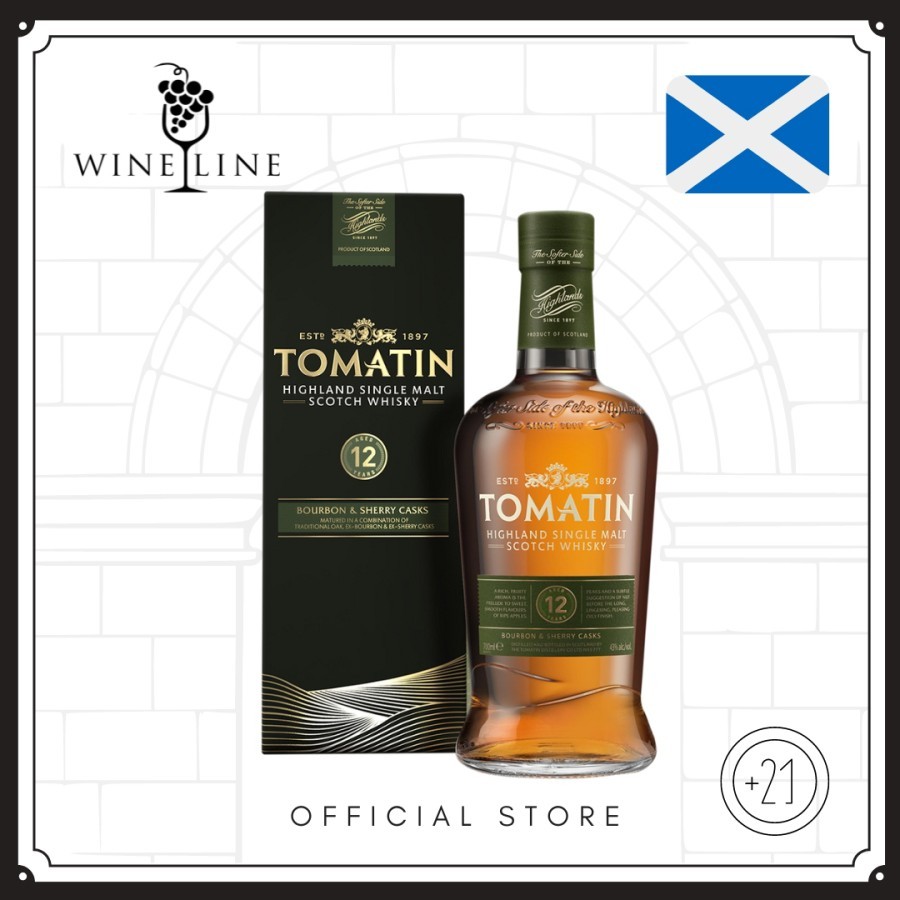 Jual SCOTLAND - TOMATIN 12 Years Bourbon & Sherry Casks 700ml Scotch Whisky | Shopee Indonesia