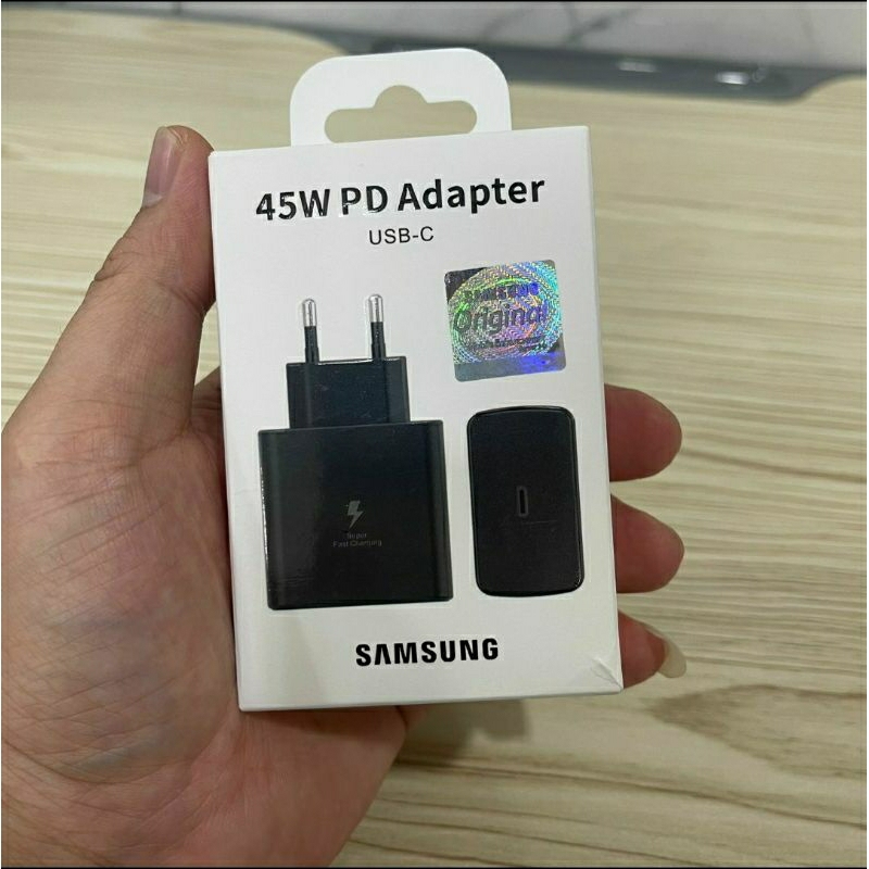 Jual ADAPTER CHARGER SAMSUNG ORI 45W USB-C Super Fast Charging | Shopee Indonesia