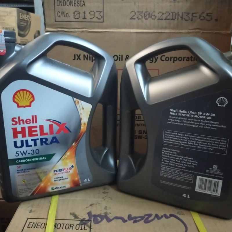 Jual Shell Helix Ultra 5w-30 Api SP Bensin Galon 4L Original asli ...